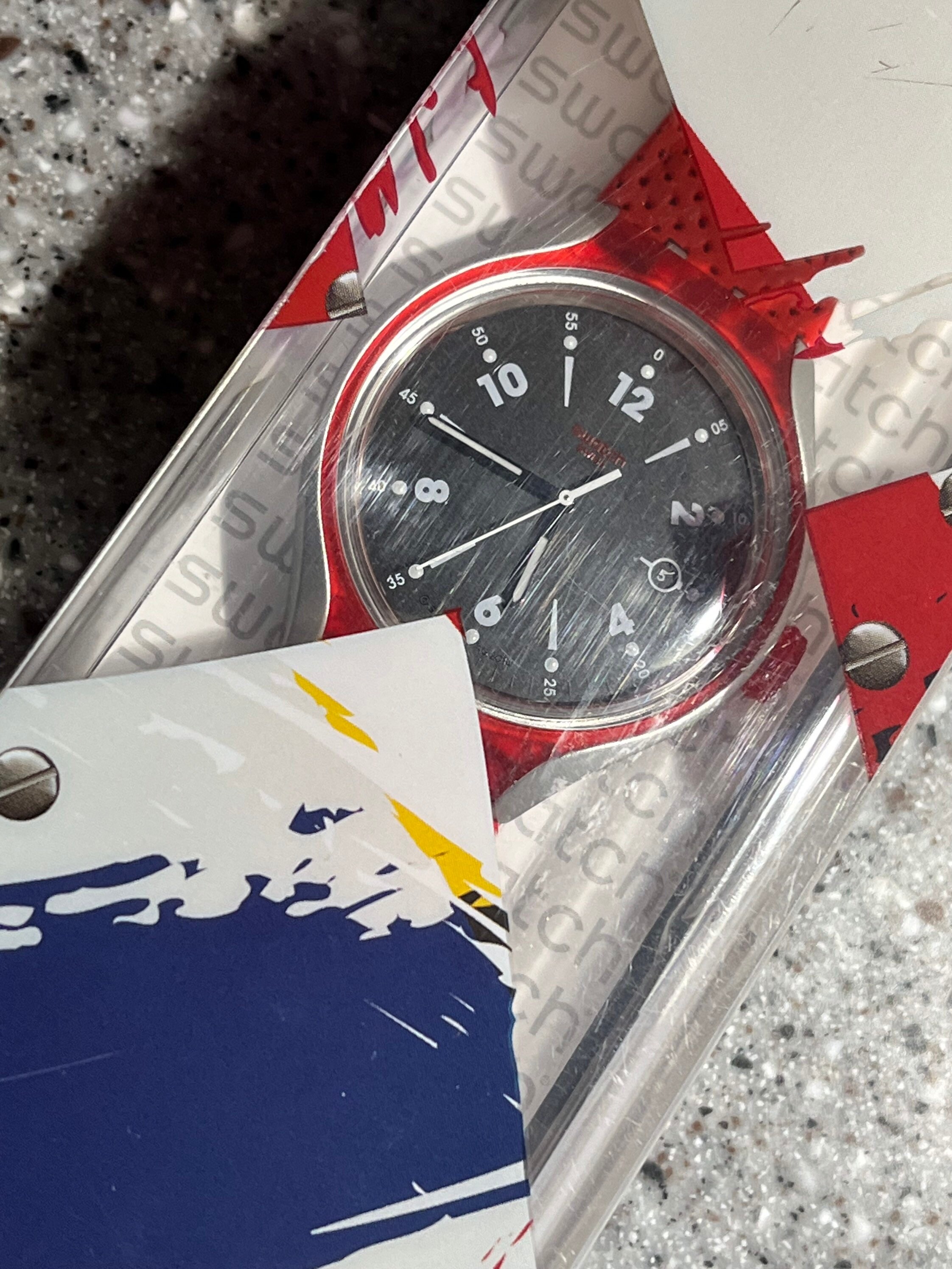 Swatch Watch IRONY X-lite Red Black Silver NWT New in Box With - Etsy