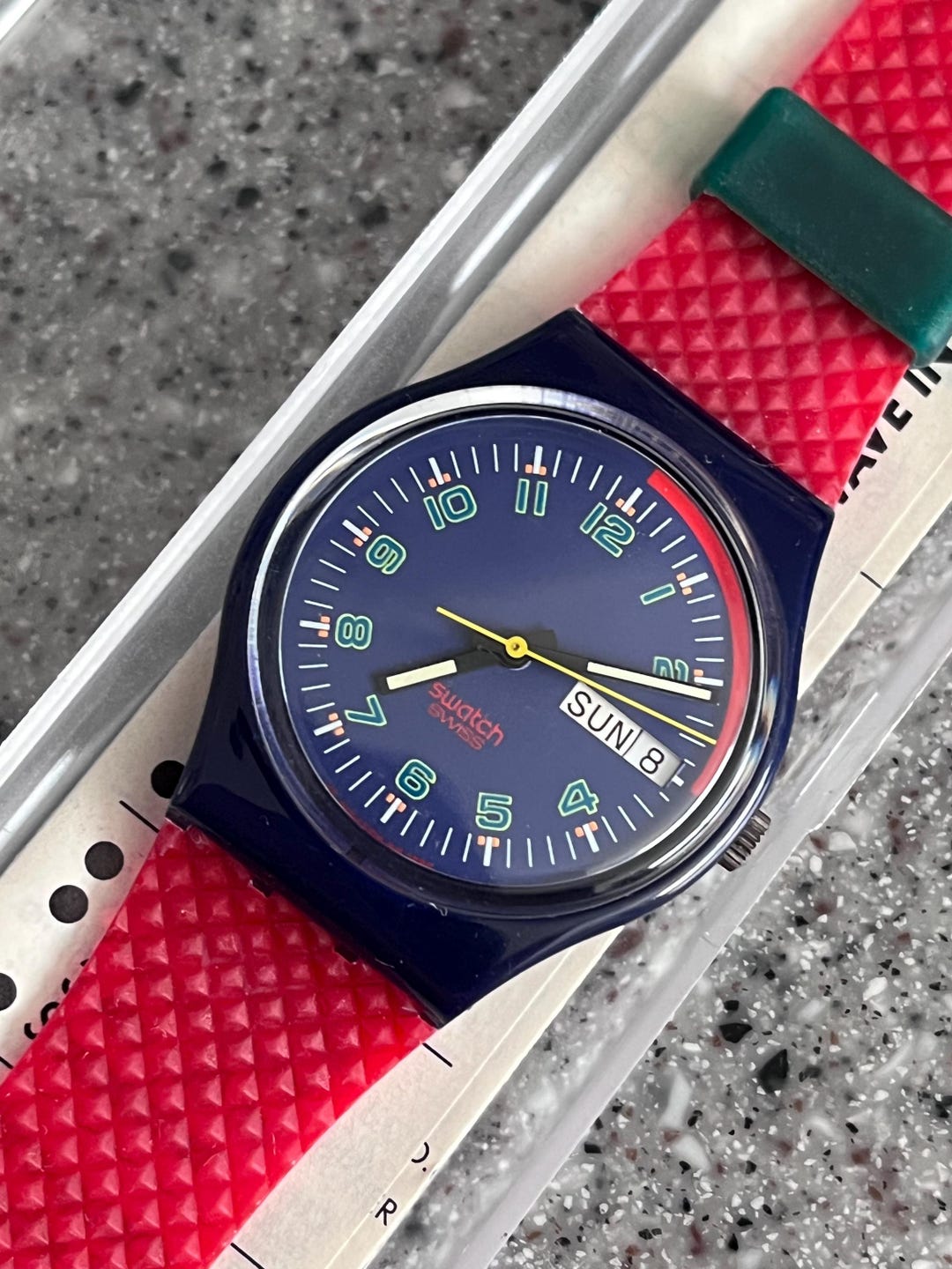 Vintage RARE Swatch Watch Running in Box With Battery 34mm 1990 Unworn ...