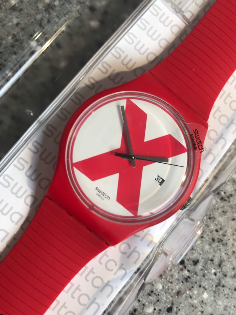 Swatch Watch Special xx-rated Red SUOR400 newer gents size New | Etsy