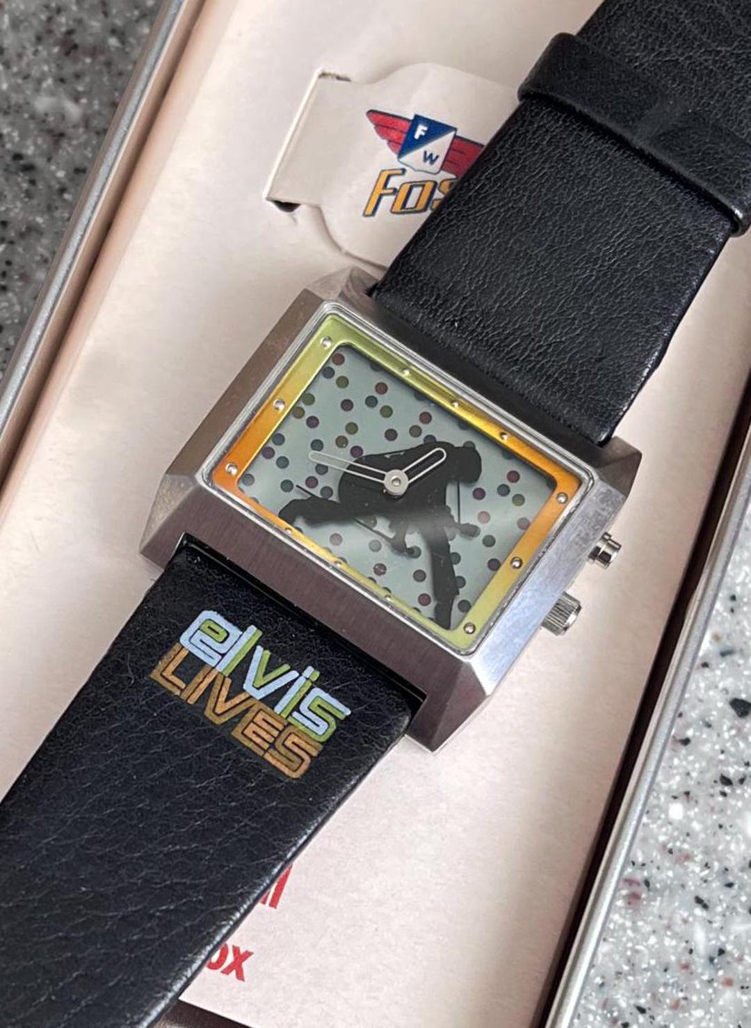 Vintage Fossil Watch ELVIS Animated Dancing Watch 1.25in. Wide by 1 ...