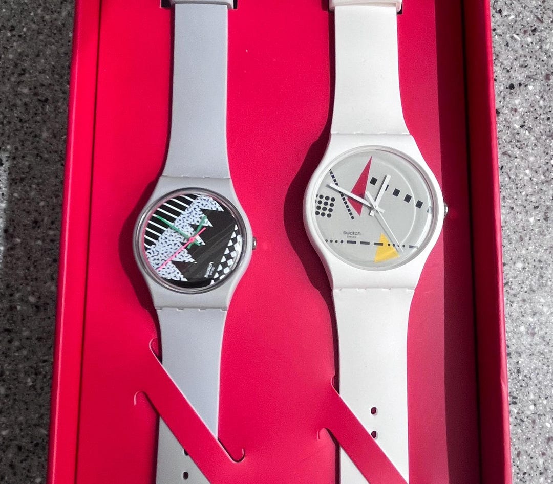 Throwback 1983 Bioceramic Set 2 Swatches NEW in Box Running With ...