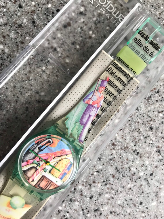 Swatch Watch Vintage 1992 Cat Fairy Tale “La Chat Bot… - Gem