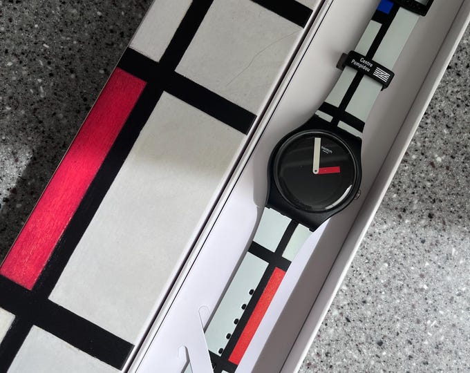 Swatch X Centre Pompidou Red, Blue, White by Piet Mondrian Artist ...