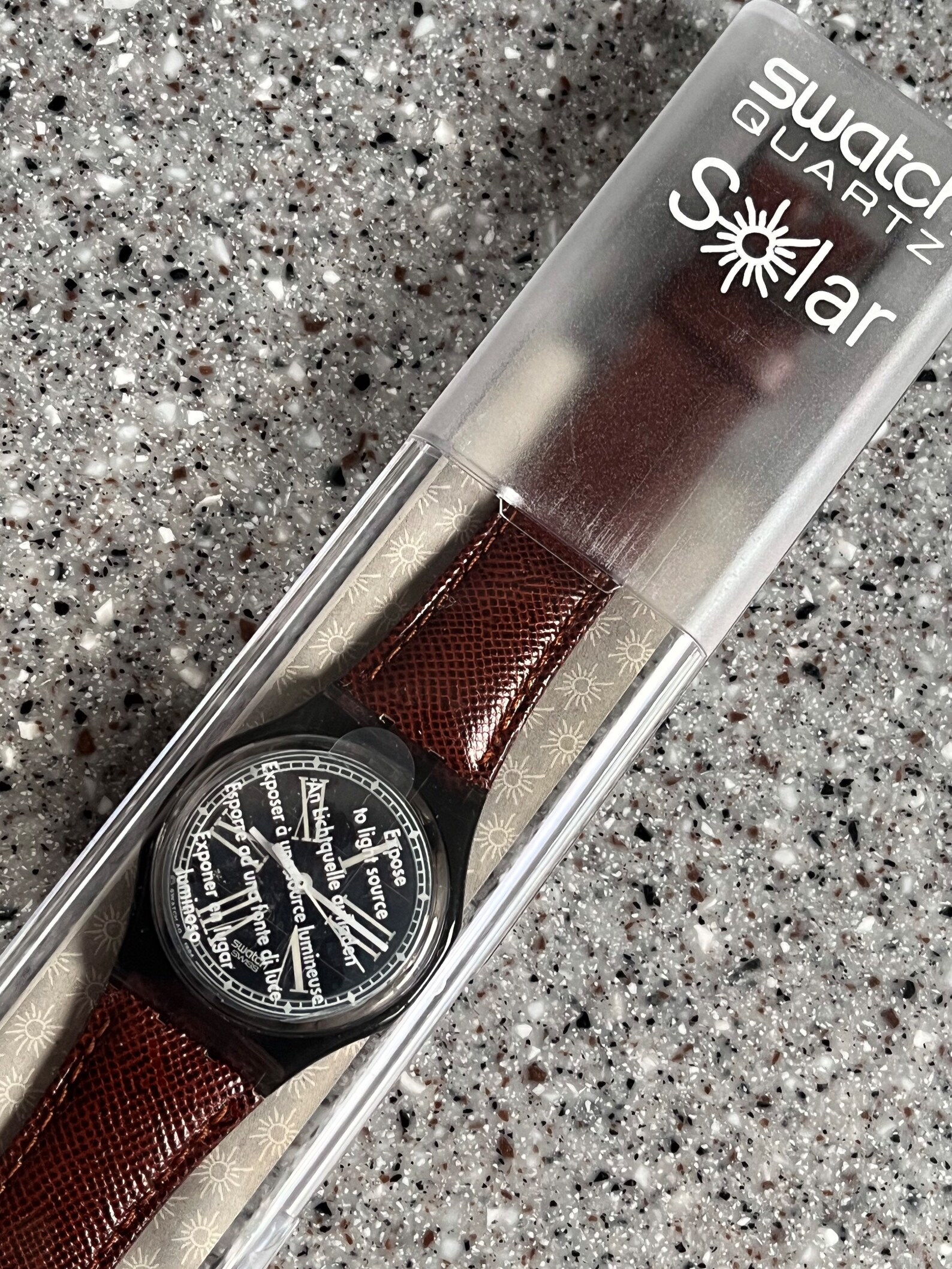 NEW Vintage SOLAR Rare Swatch Watch 90s Never Worn in Box Running ...