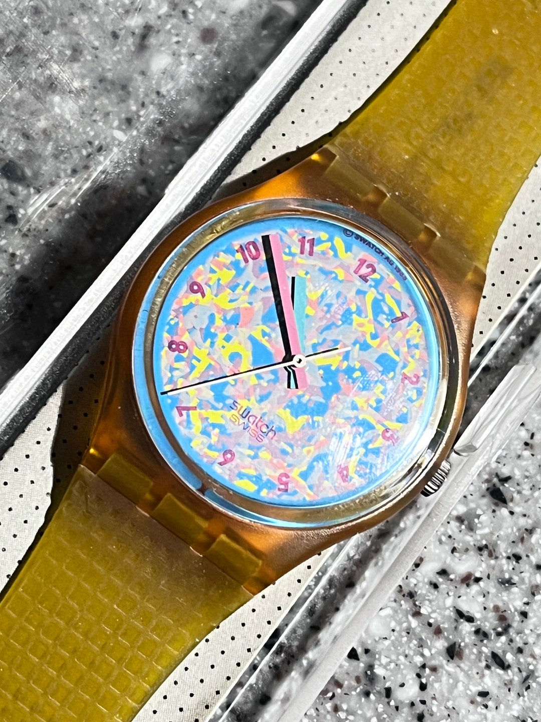 Swatch Watch Vintage 1988 GP100 Rosehip Original 34mm Running With ...