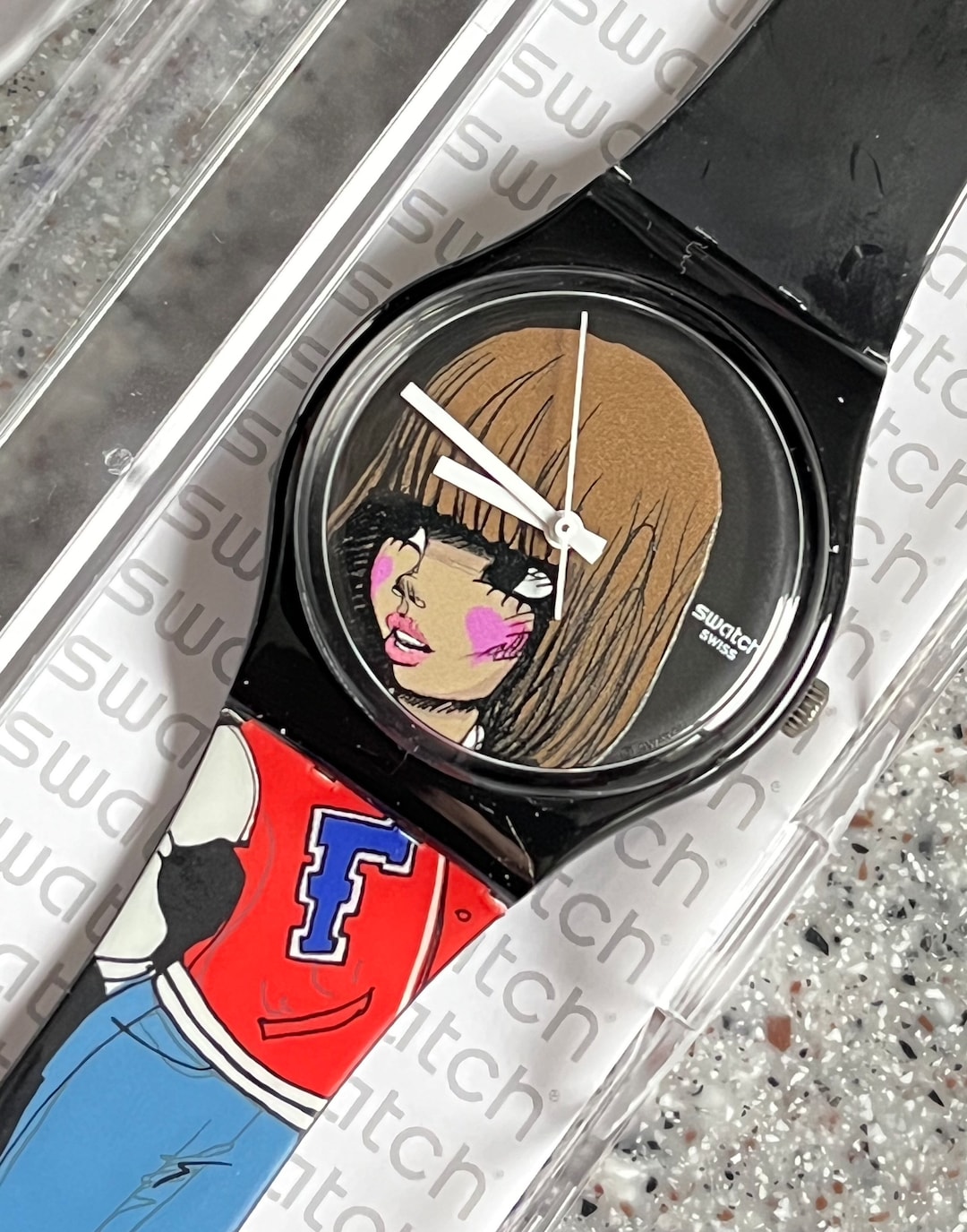 RARE Artist Swatch 34mm NEW Never Worn French Artist FAFI Graffiti ...