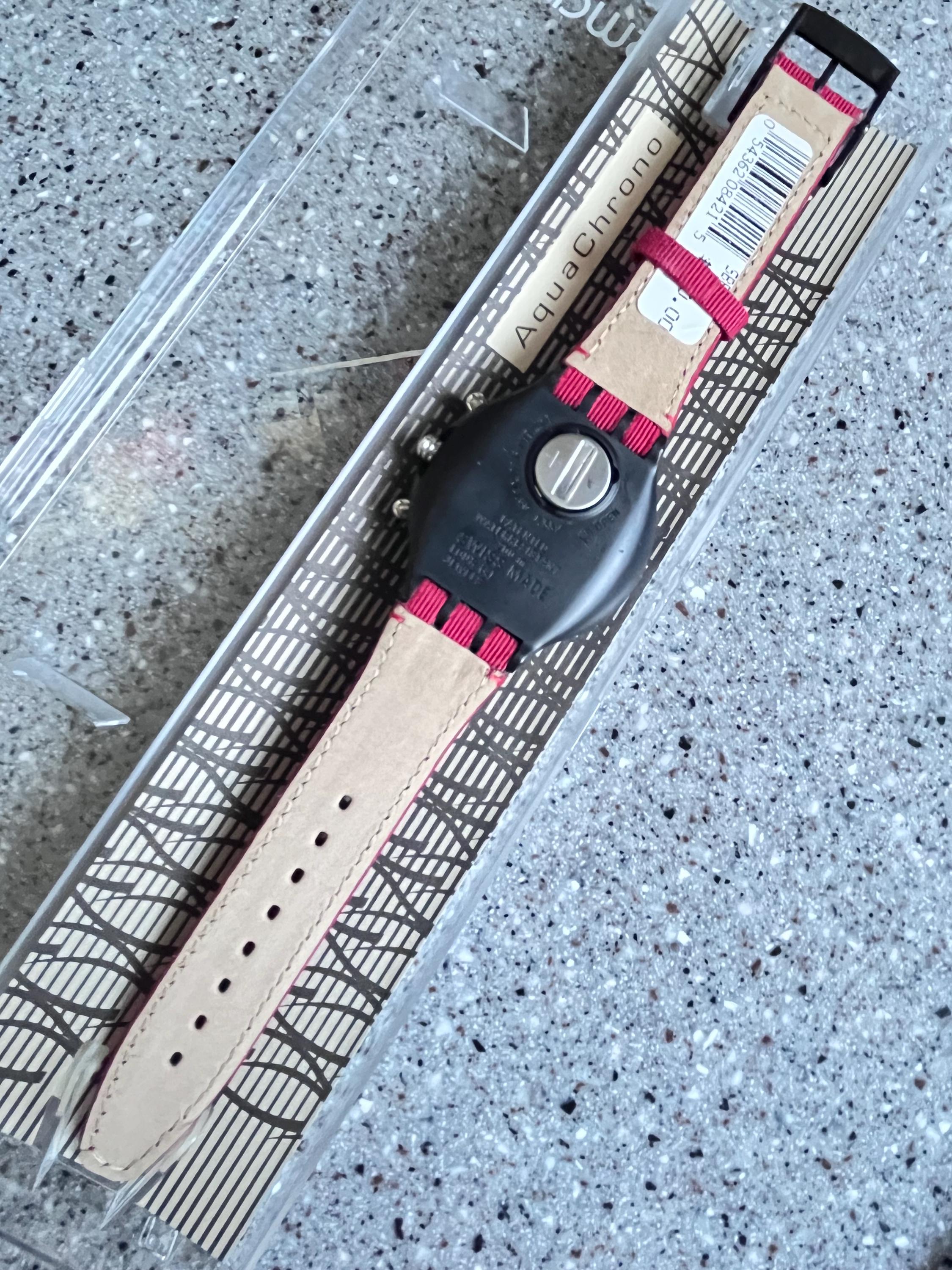 Vintage Swatch Aquachrono Chronograph Large SBB104 Called BIG RED ...