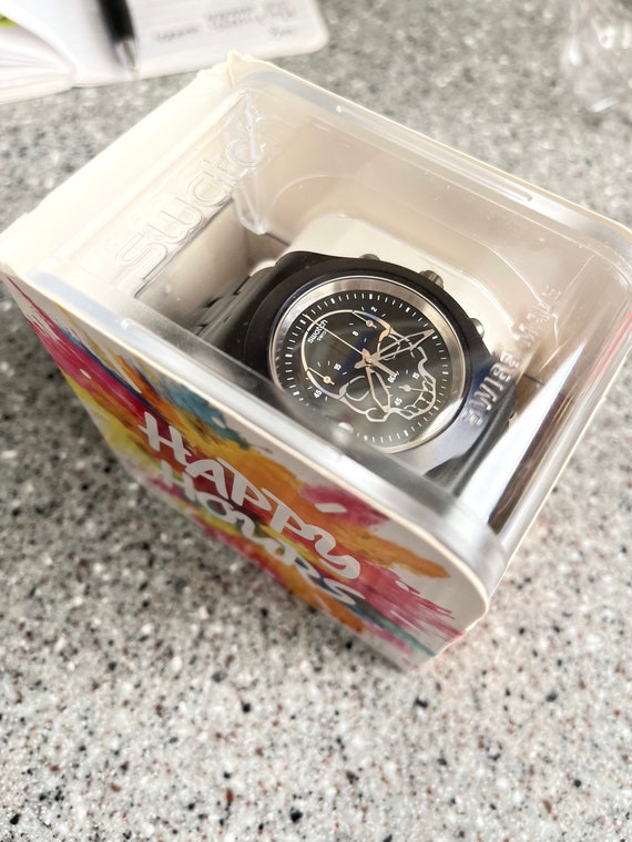 Swatch Watch Full Blooded Skull Halloween Swatch Watc… - Gem