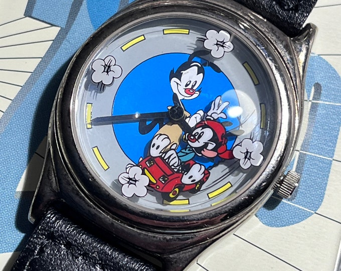 Vintage Animaniacs Animated Moving 3-D Fossil Warner Brothers Watch ...
