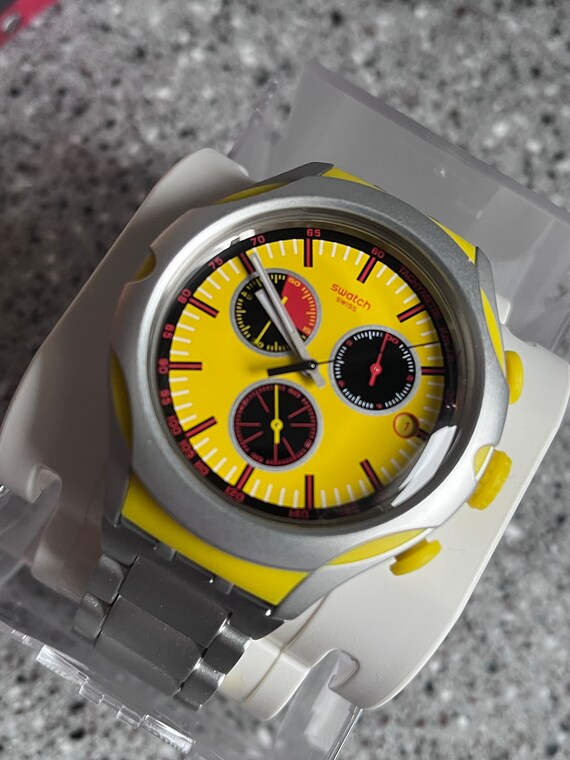 Swatch Watch Irony Analog Display Chronograph Aluminu… - Gem