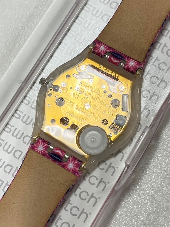 Swatch Watch SKIN Vetrata spring design in pink purpl… - Gem