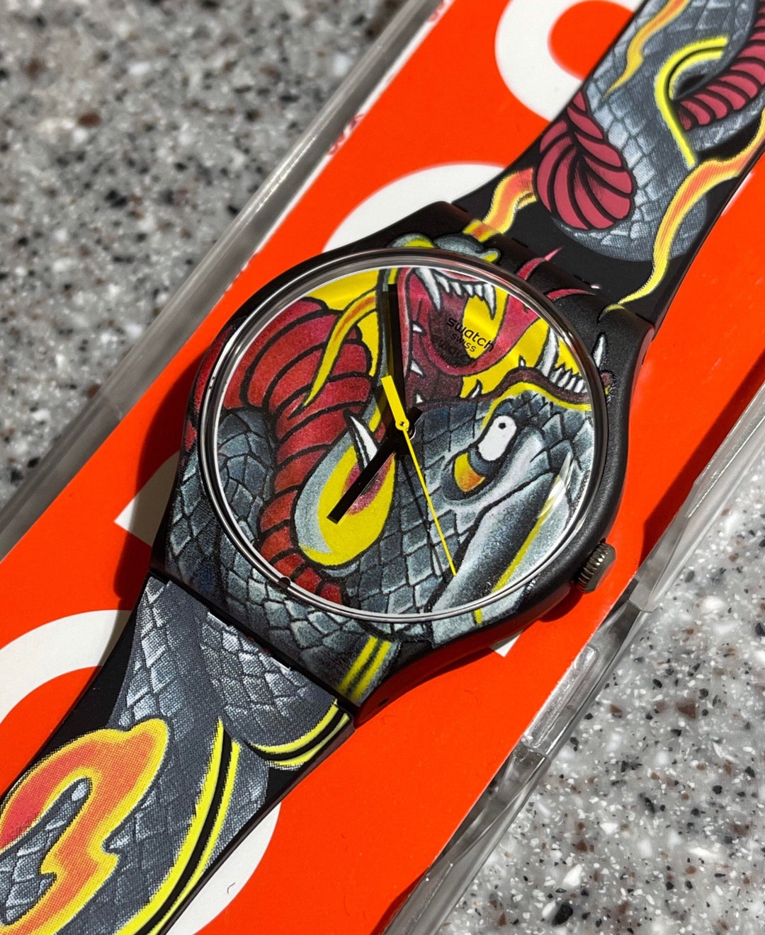 Rare Fired Snake Swatch Watch Tattoo Design Brand New in Box - Etsy