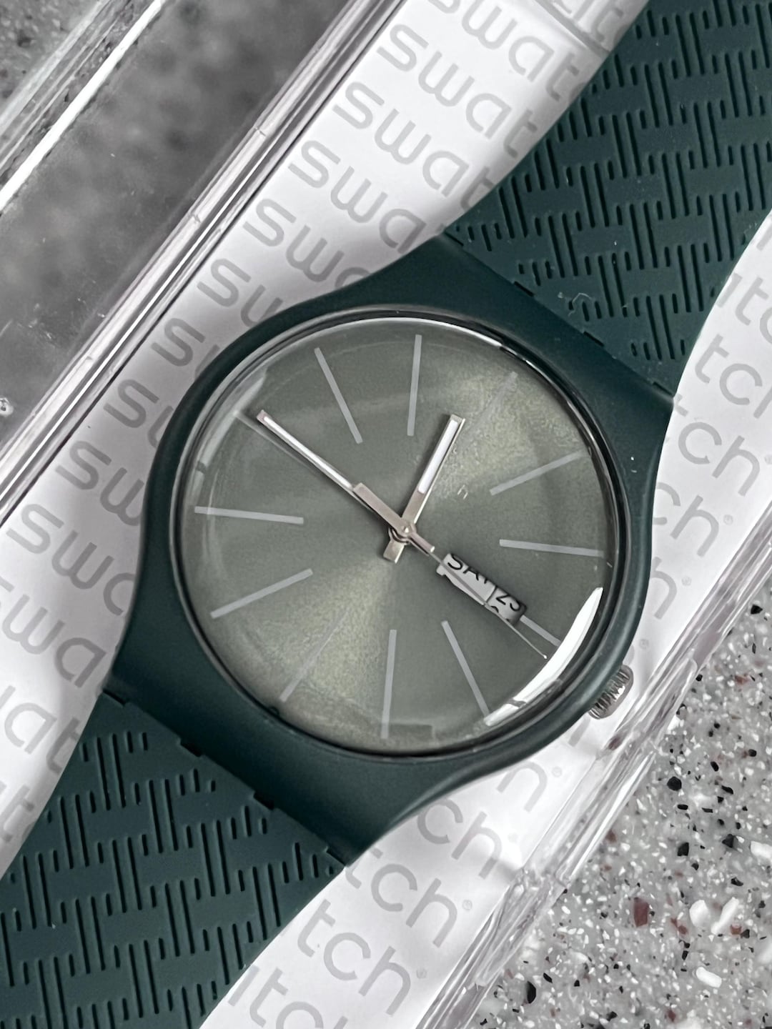 Rare Khaki Dark Green Swatch Watch Rebel Model 41mm Brand New in Box ...