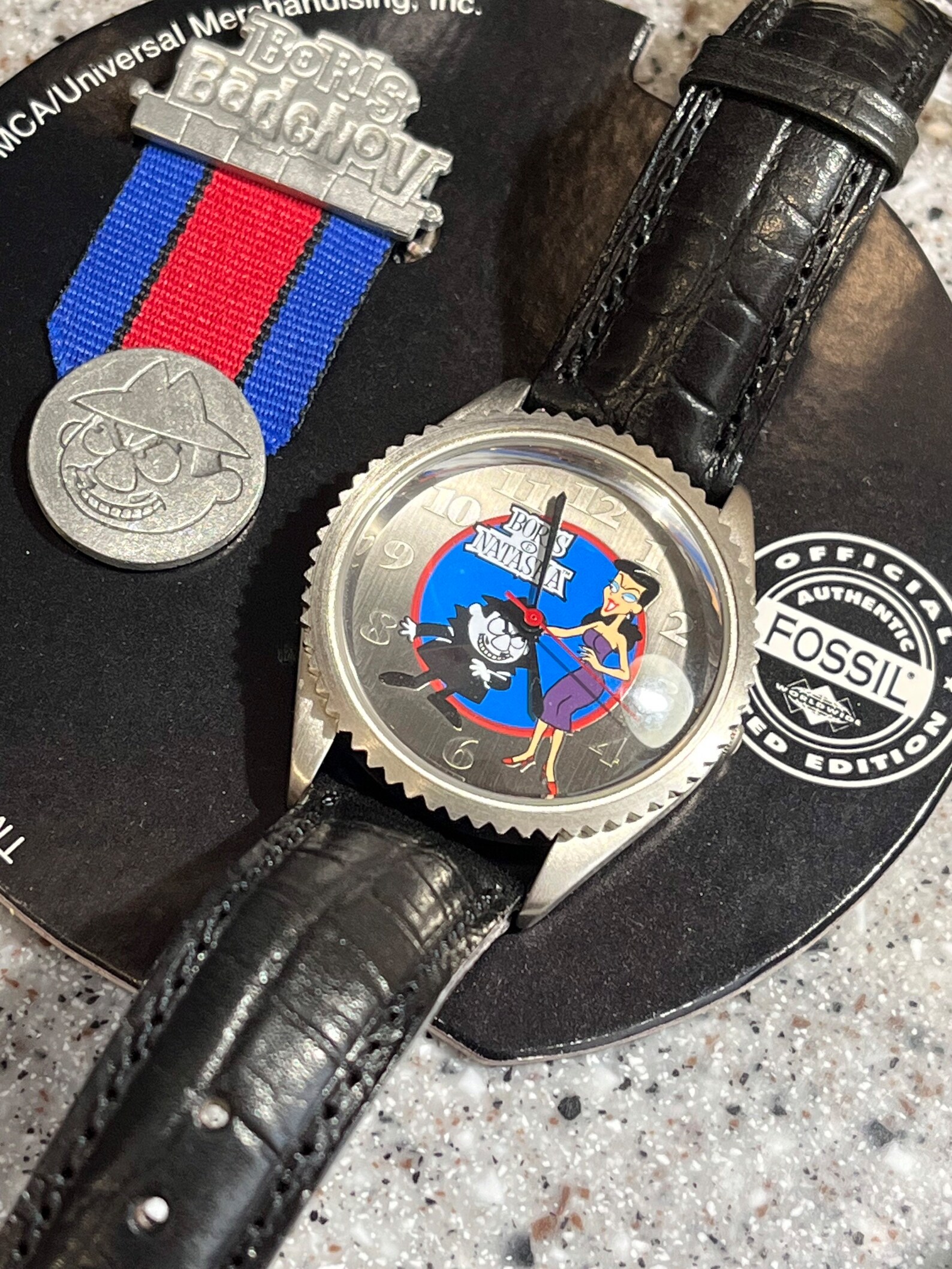 Vintage 1991 Boris & Natasha BOMB Official Fossil Watch - Etsy