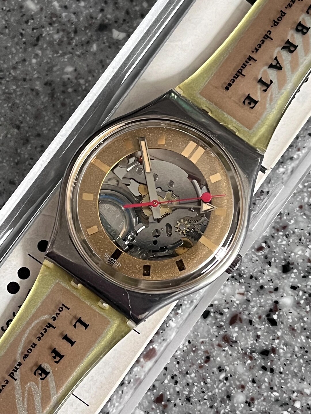 New Swatch Watch 1988 Vintage Swatch Gent GOLDEN SPHERE GX102 Unworn ...