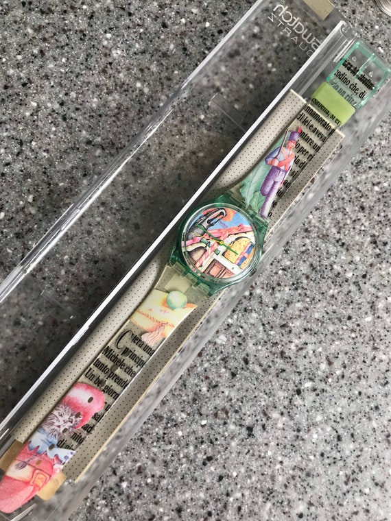 Swatch Watch Vintage 1992 Cat Fairy Tale “La Chat Bot… - Gem
