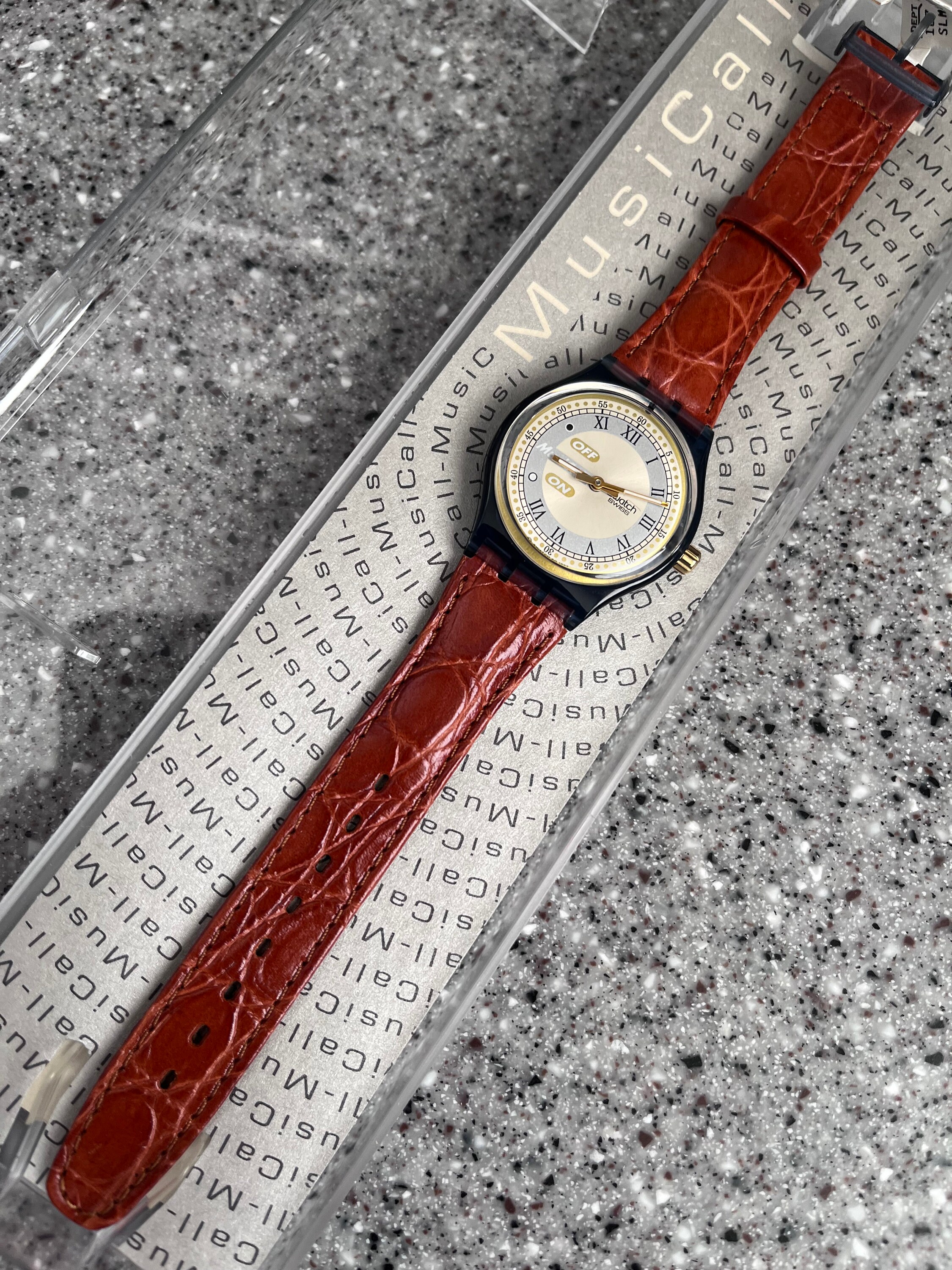 Swatch Watch Musical Vintage Swiss Made Swatch 34mm Musicall SLM102 ...