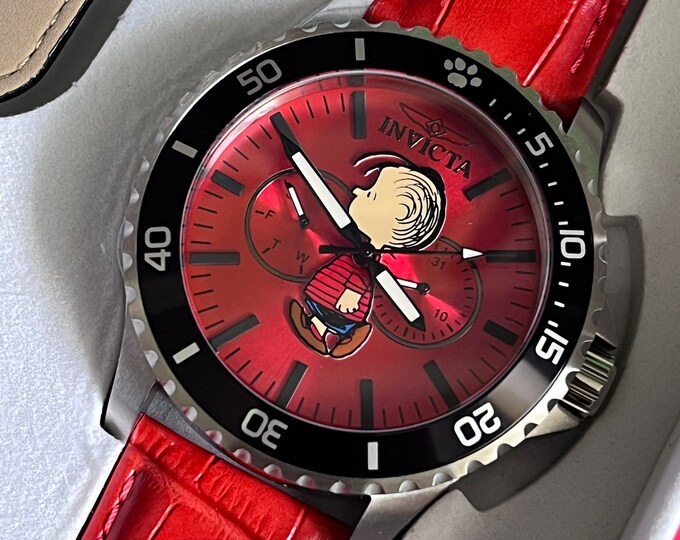 Rare Peanuts Linus Invicta Watch NEW Never Worn With Battery Large 48mm ...
