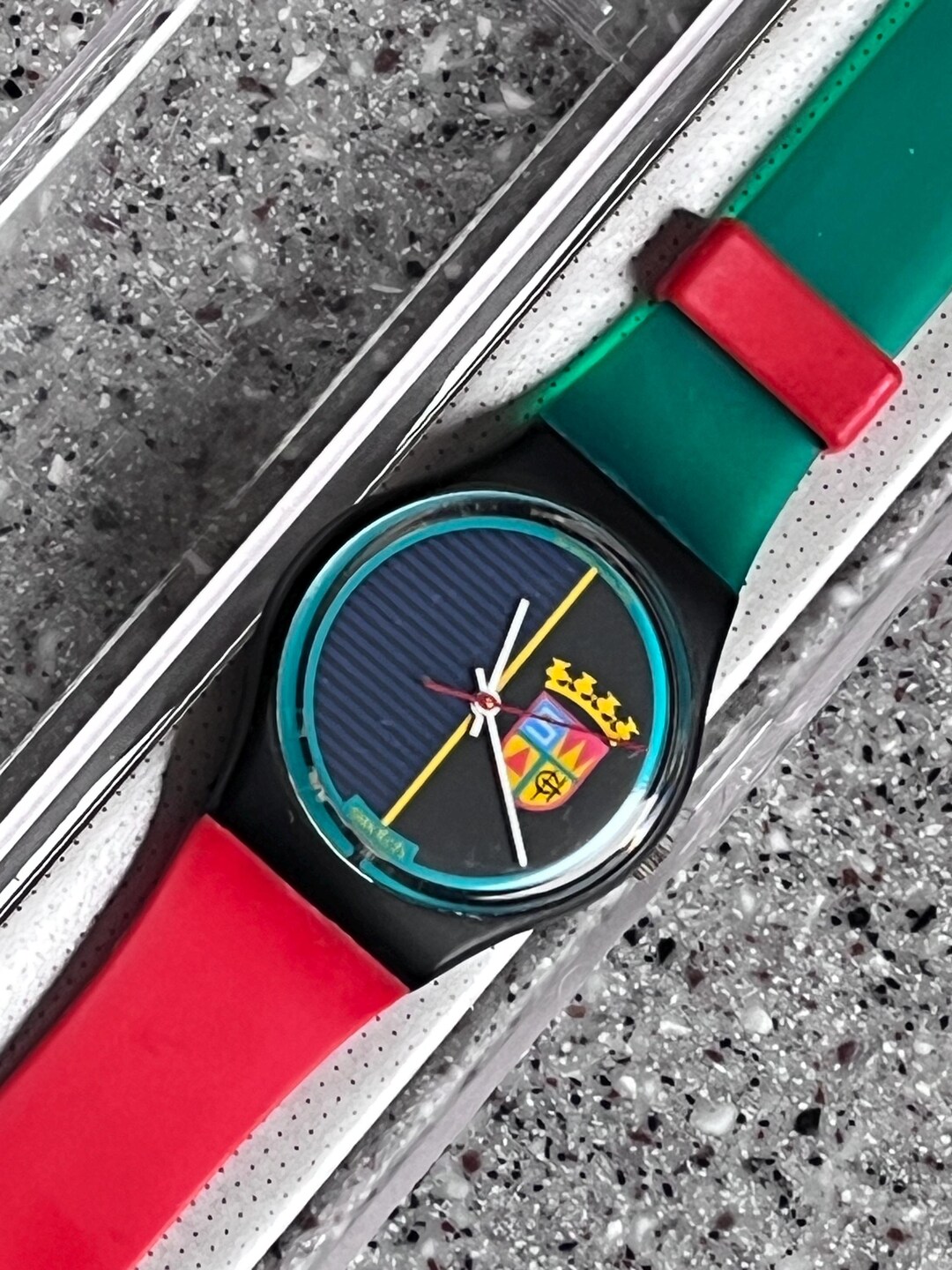 1986 34mm Original Swatch Watch Sir Swatch GG111 Pre Owned Gently Warn ...