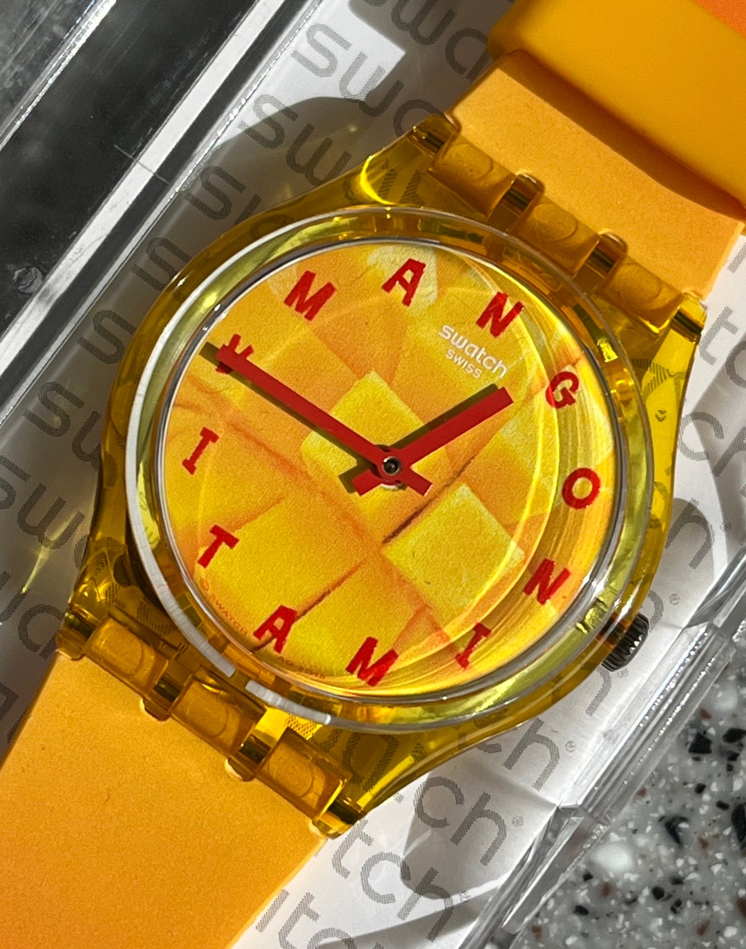 Mango Vitamin Swatch Watch Really Fun Design Beautiful Ombré Colors ...