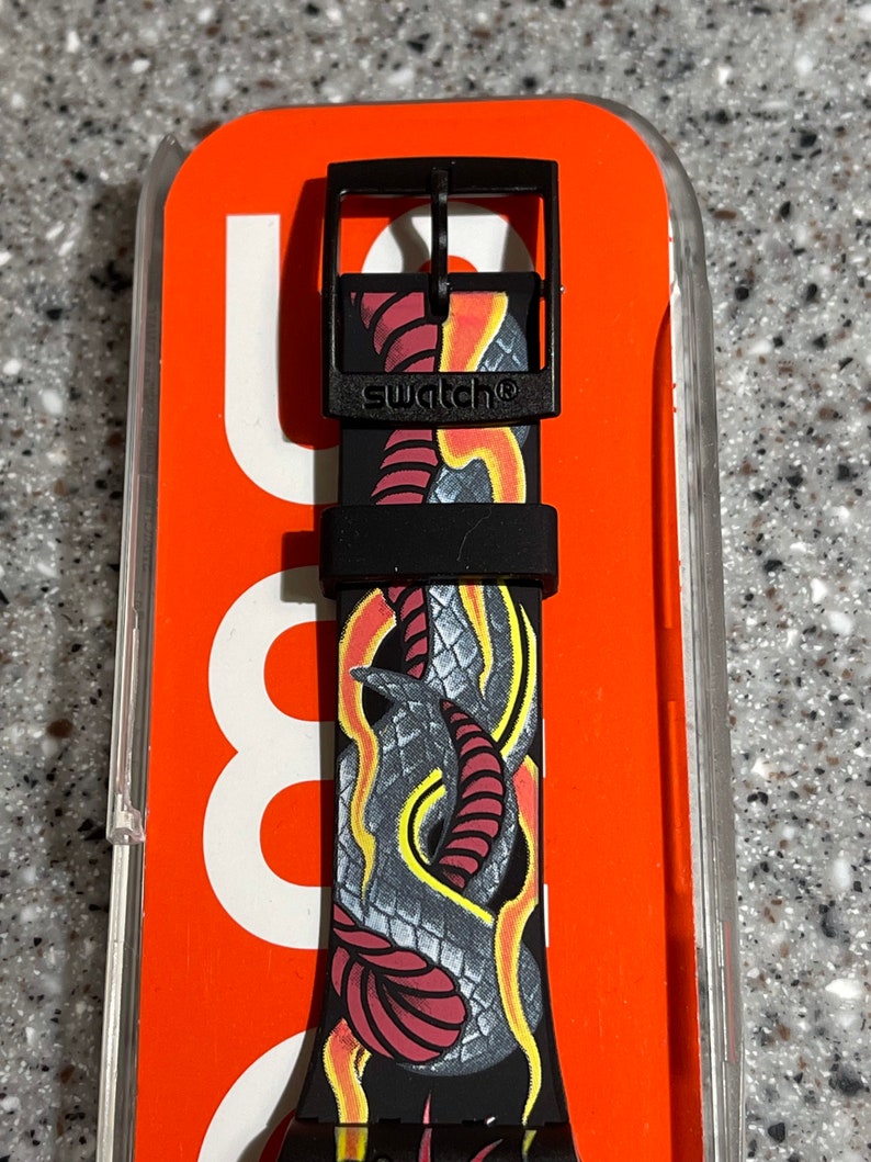 Rare Fired Snake Swatch Watch Tattoo Design Brand New in Box - Etsy