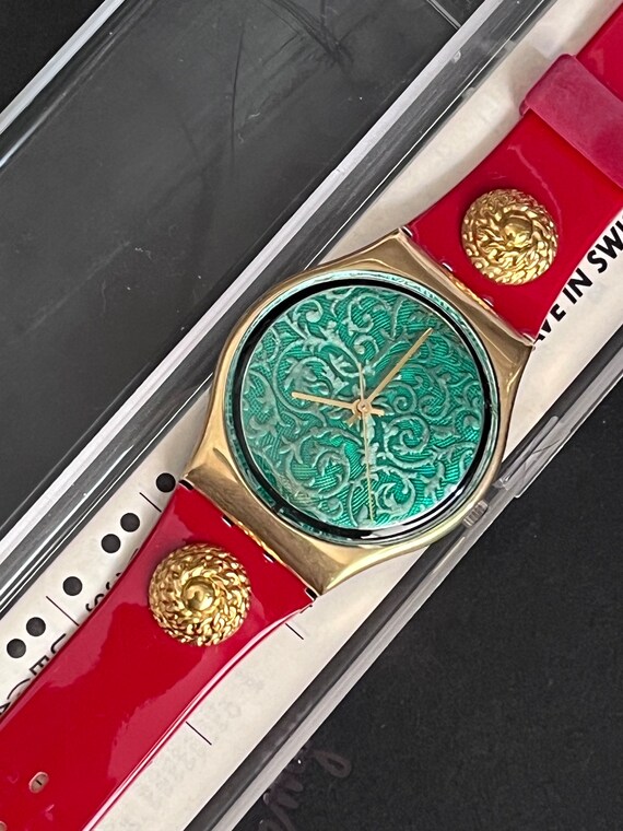 NEW vintage Swatch watch X-mas POMPADOUR GX106 never … - Gem