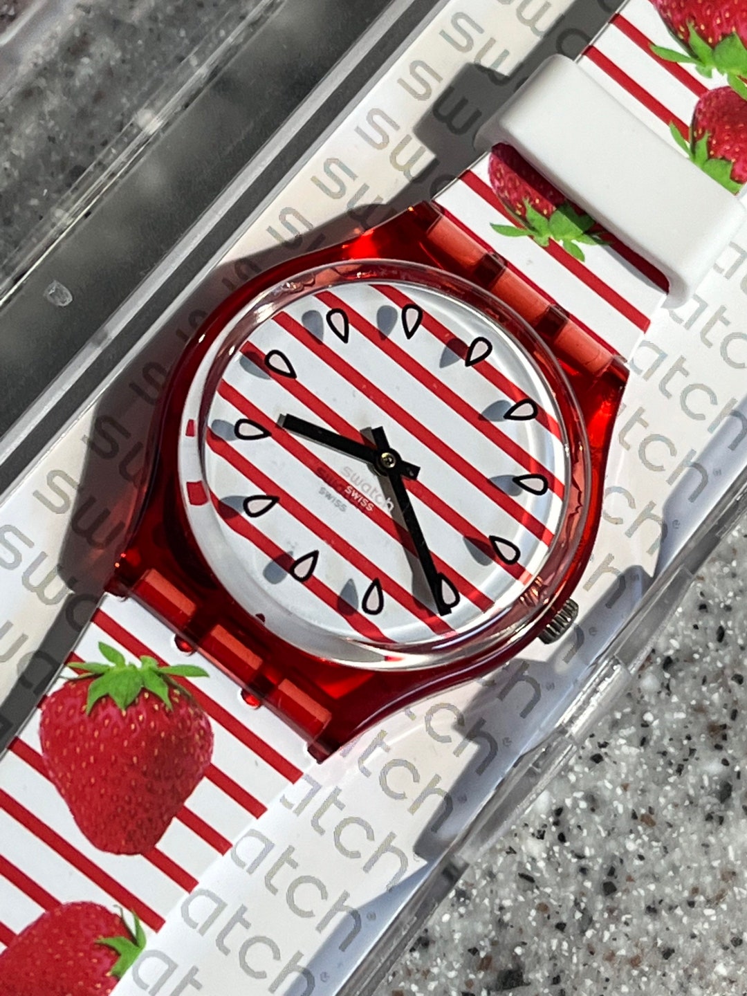 Swatch Watch Strawberries Fun Summer/spring Watch With Vibrant Red ...