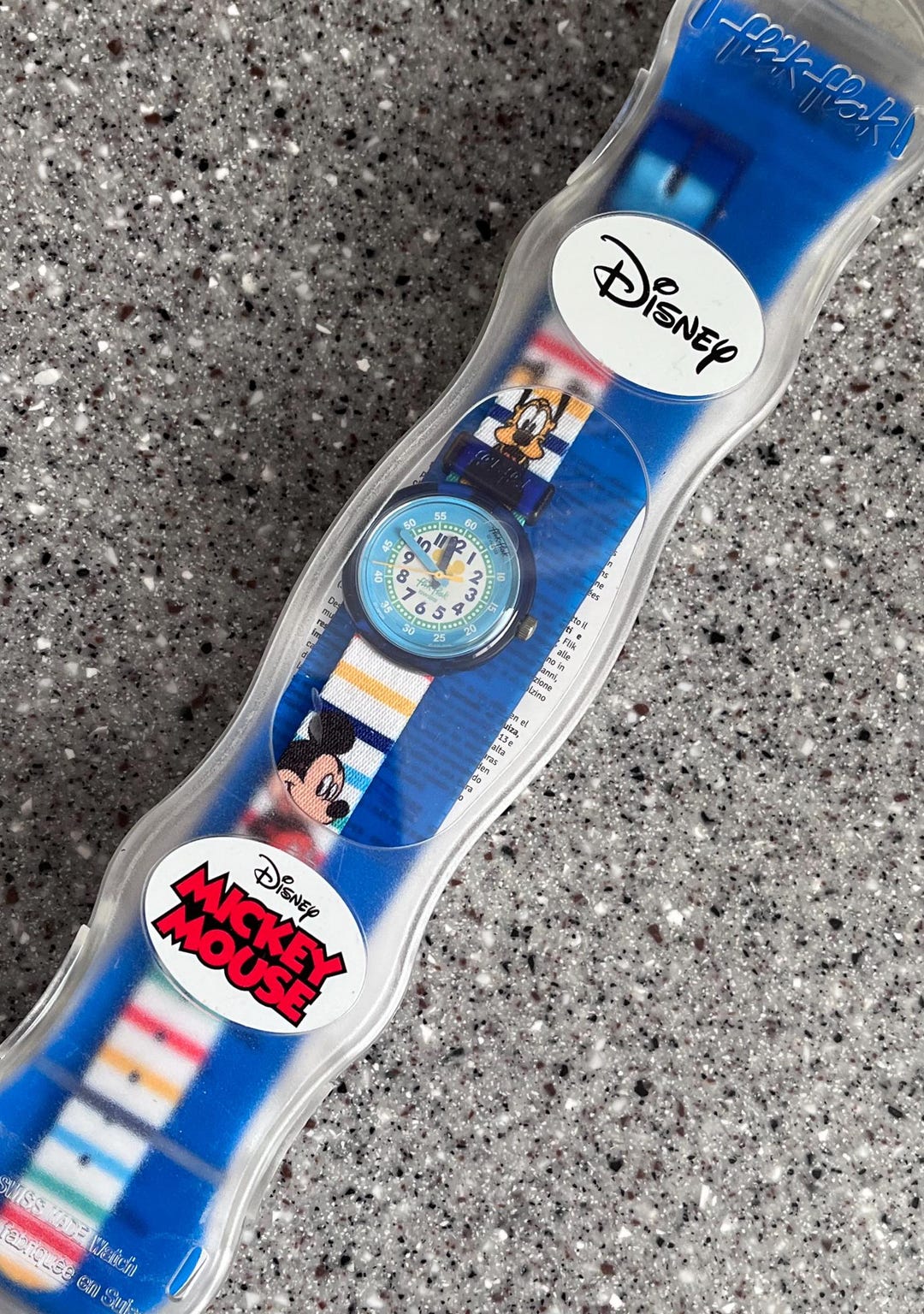 Swatch Watch Mickey Mouse and Pluto Flik Flak Watch Unworn in Bos, 25mm ...