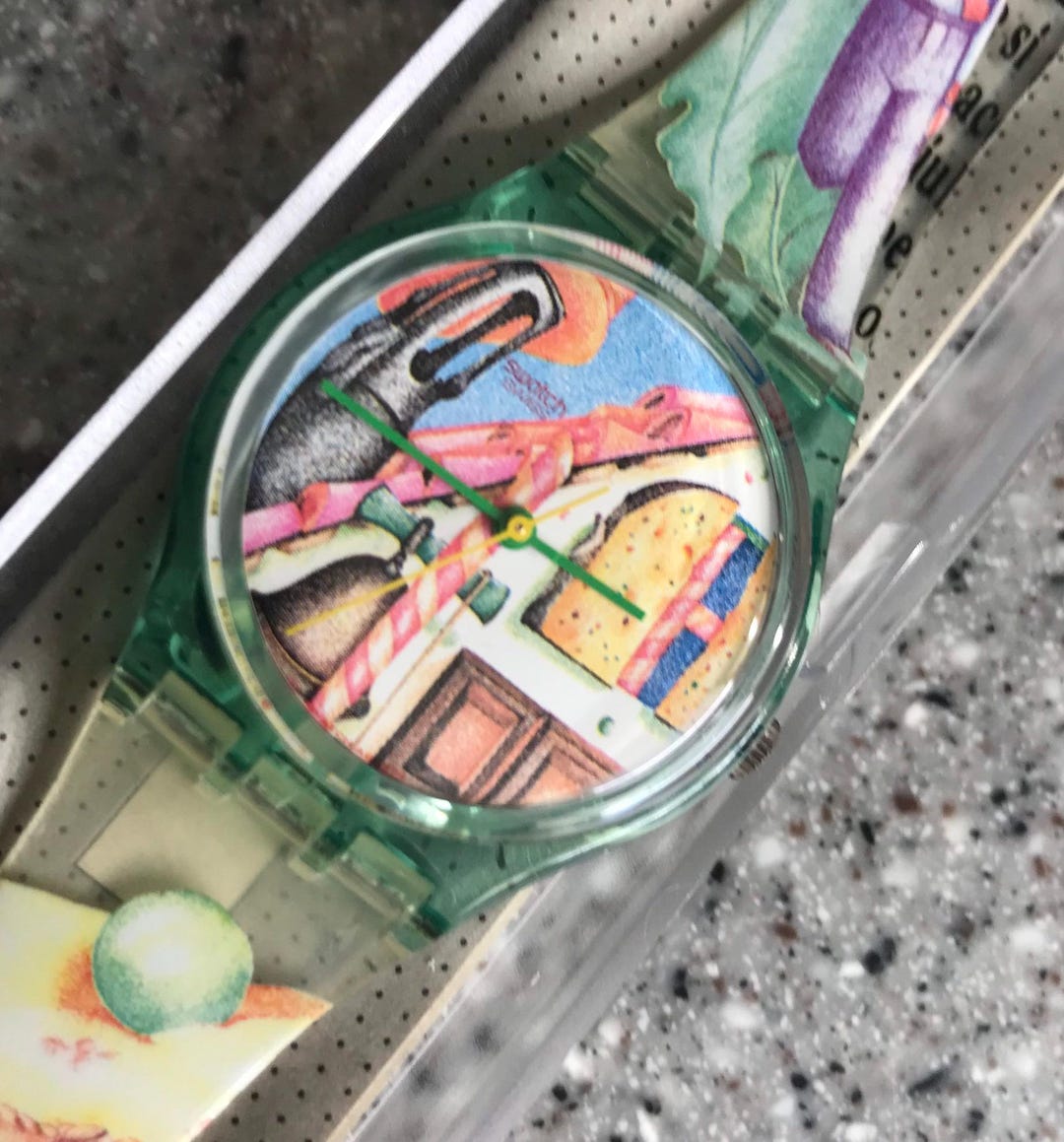 Swatch Watch Vintage 1992 Cat Fairy Tale “la Chat Bottle” RARE New Old ...