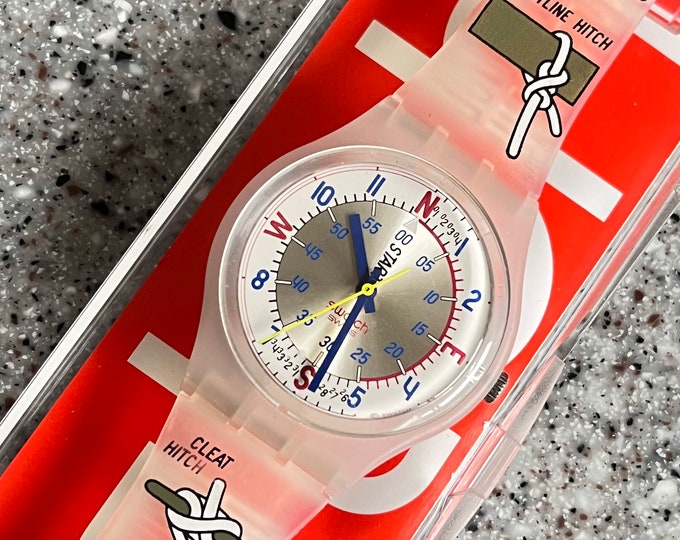 Swatch Watch Nautical Knots 34mm Face Sailing Boat Lovers Swatch Watch ...