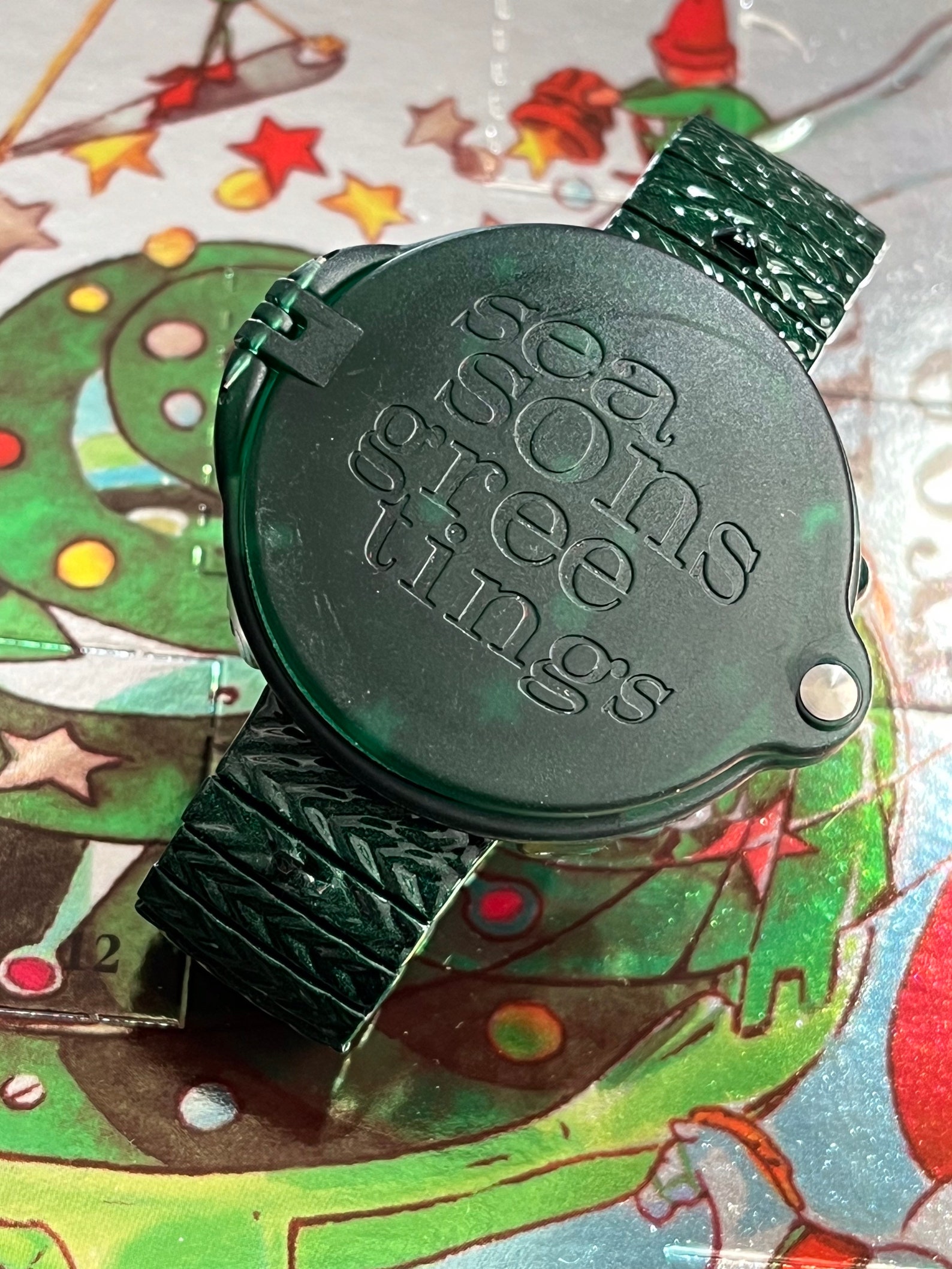 Vintage 1997 Swatch Christmas Special “seasons Greetings” GZ900 Advent ...