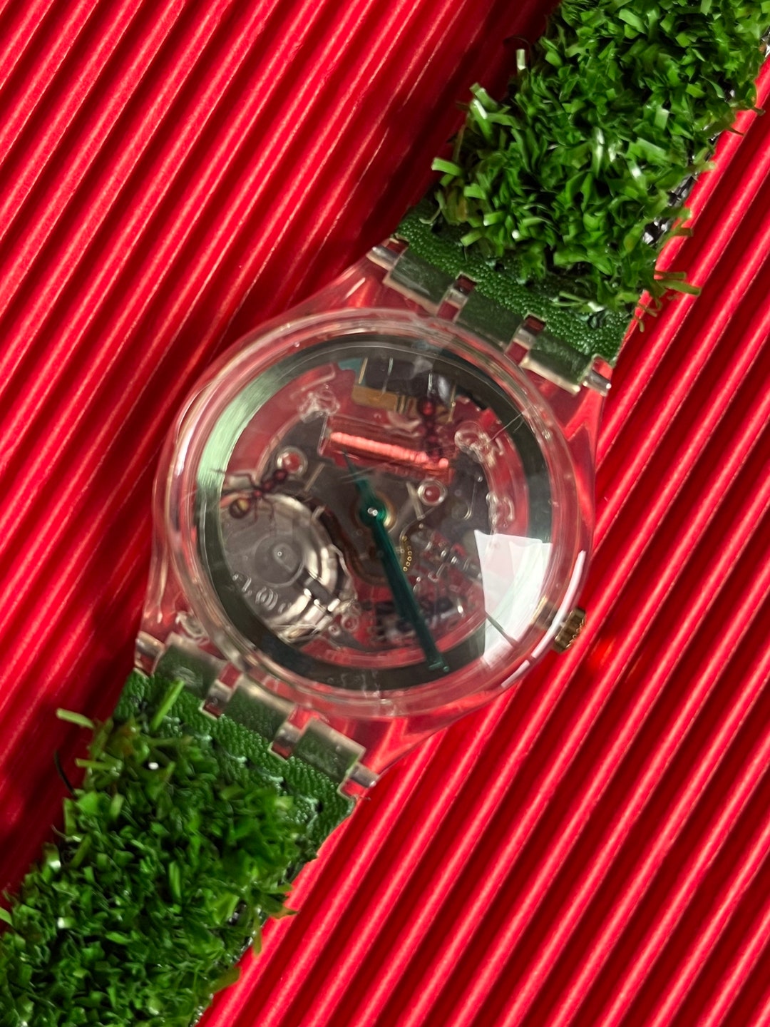 RARE Vintage Swatch Access Watch 1997 34mm Garden Turf SKZ103 ...