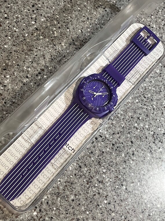Fabulous Swatch Watch Chronograph Purple Rain or Run … - Gem