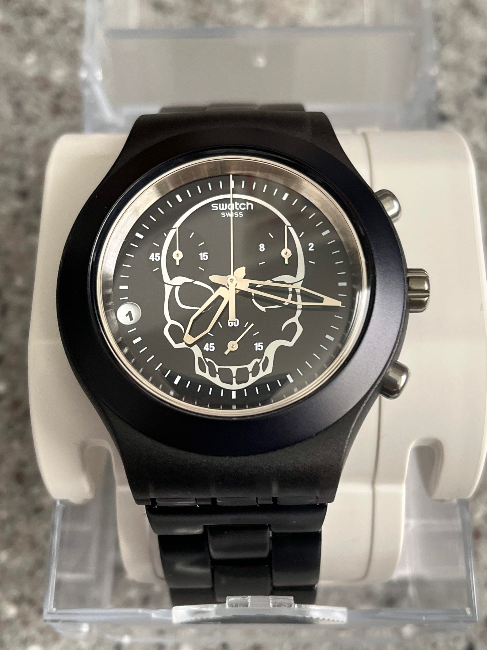 Swatch Watch Full Blooded Skull Halloween Swatch Watch - Etsy