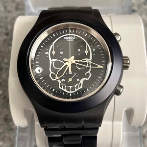 Swatch Watch Full Blooded Skull Halloween Swatch Watch Aluminum ...