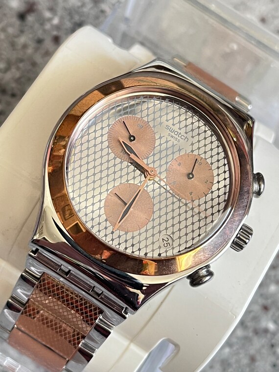 Swatch Irony Watch Unworn in box with battery rose go… - Gem