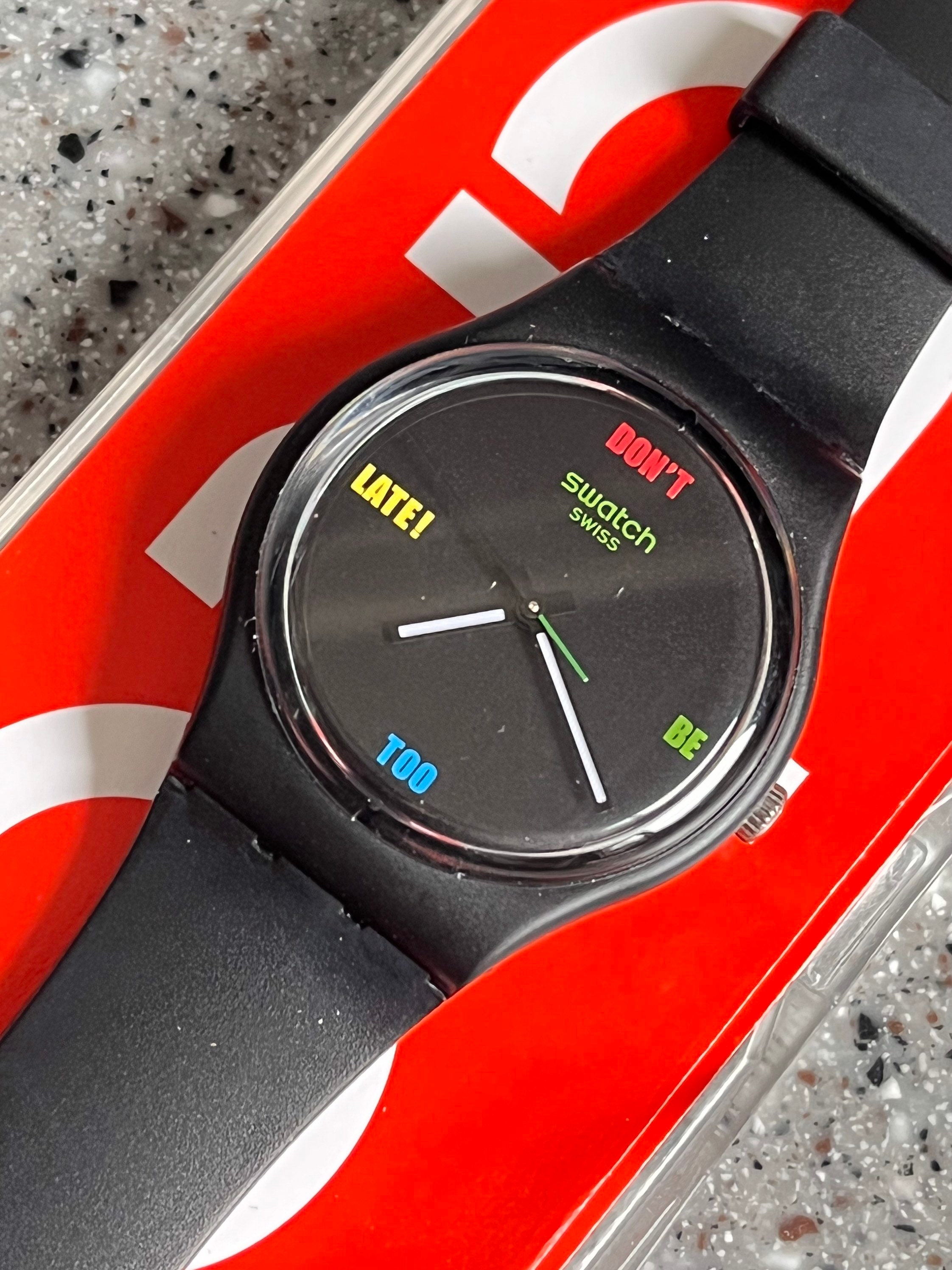 Swatch Watch Dont Be Too Late REISSUED Brand New in the Box - Etsy