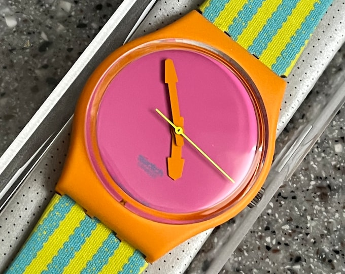 Vintage Swatch Watch GO100 Ombrellone by Terry Pecora 1993 Beach Chair ...