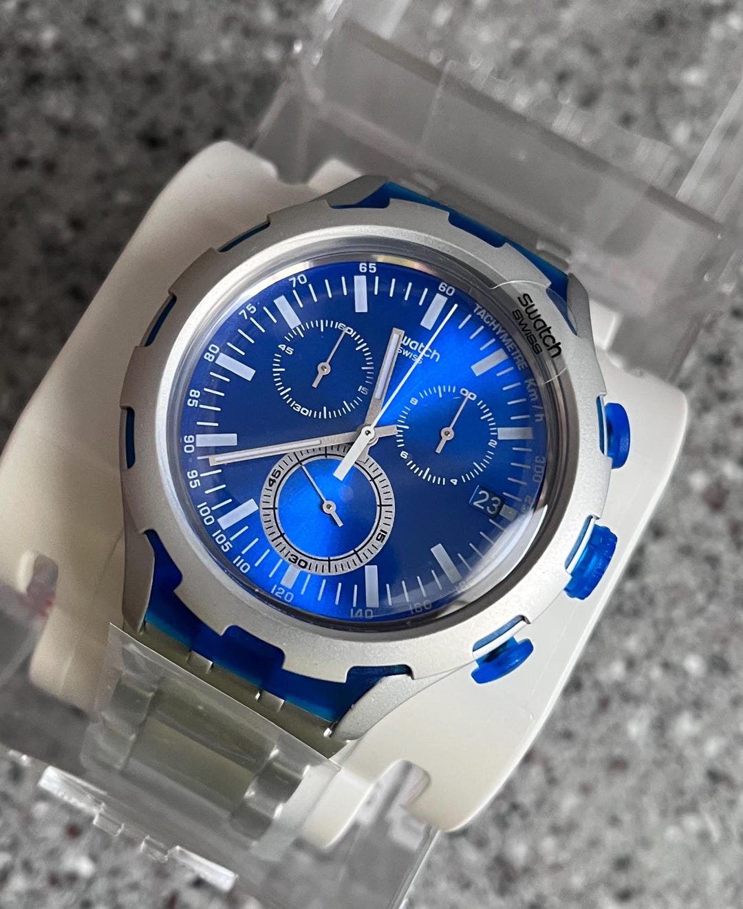 Swatch Watch Irony Analog Display Chronograph Aluminum Irony X Lite ...