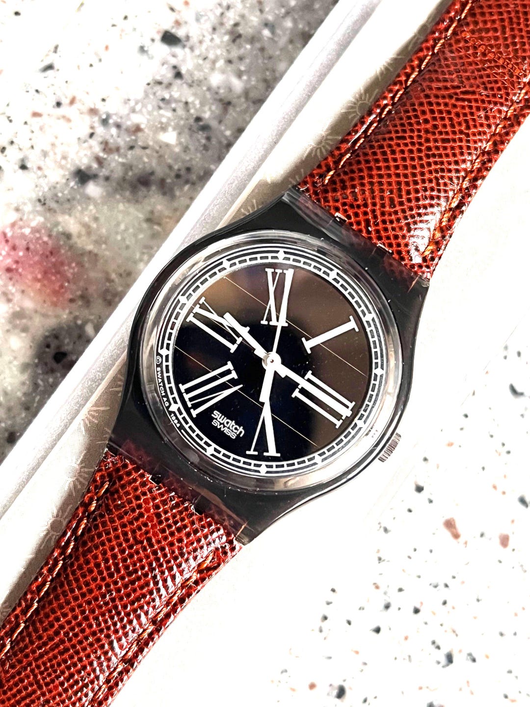 NEW Vintage SOLAR Rare Swatch Watch 90s Never Worn in Box Running ...