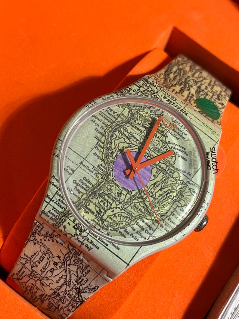 Numbered This is My Map Swatch Watch 41mm Face Never Worn in - Etsy