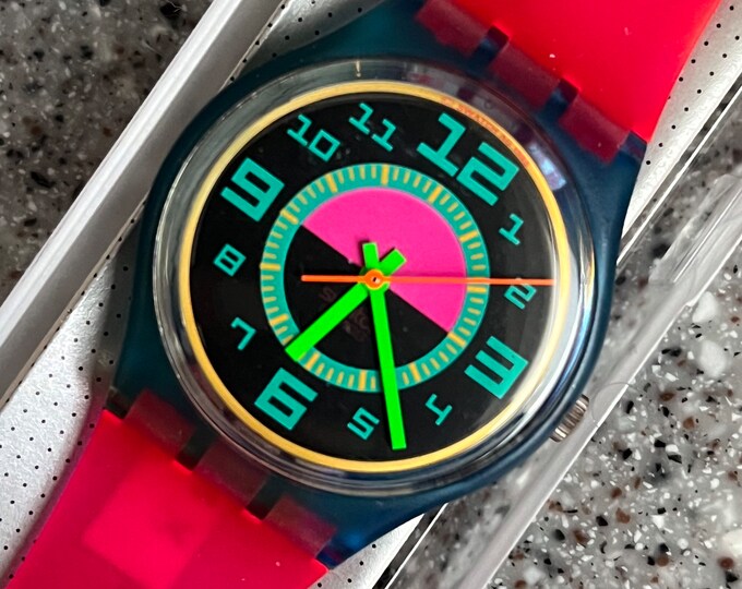 1989 Vintage Swatch Watch NEW in Case Never Worn Mint Condition RARE ...