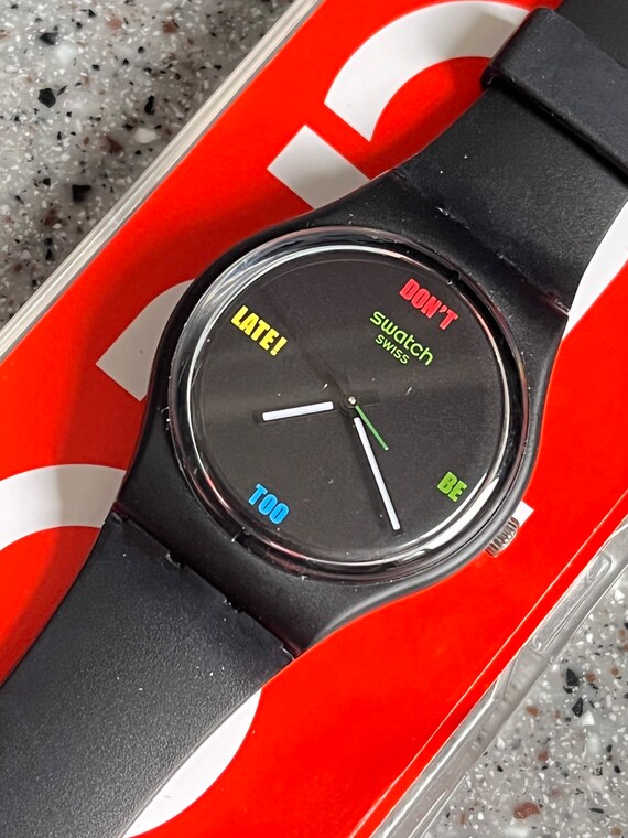 Swatch Watch Don’t Be Too Late REISSUED brand new in … - Gem