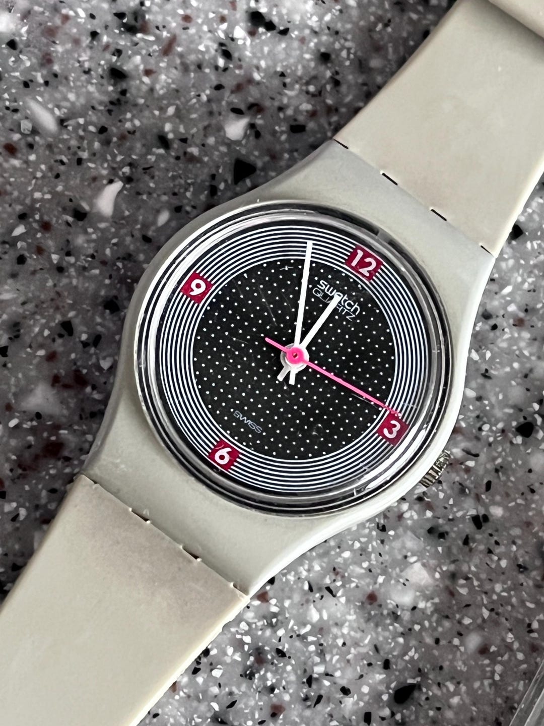 1984 VERY RARE Pirelli 25mm Swatch Watch Running With Battery Original ...