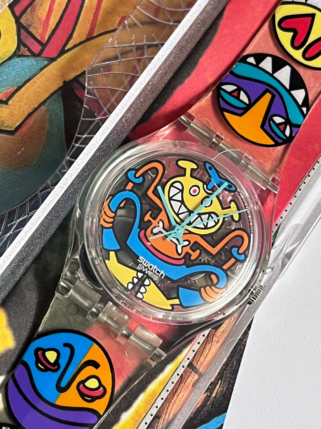 Vintage Swatch Watch 1995 POP Fun Comic Swatch Unworn Limited Artist ...