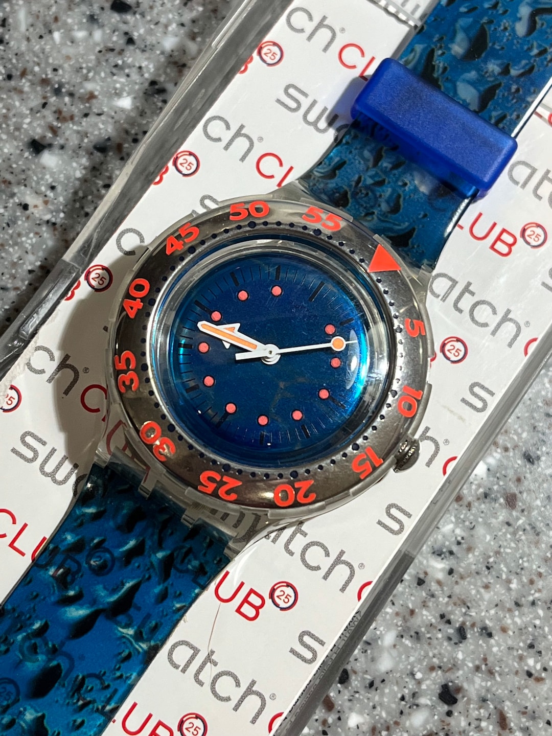 Vintage Swatch Watch 1995 Scuba 200 Diver Swatch Called Waterdrop ...