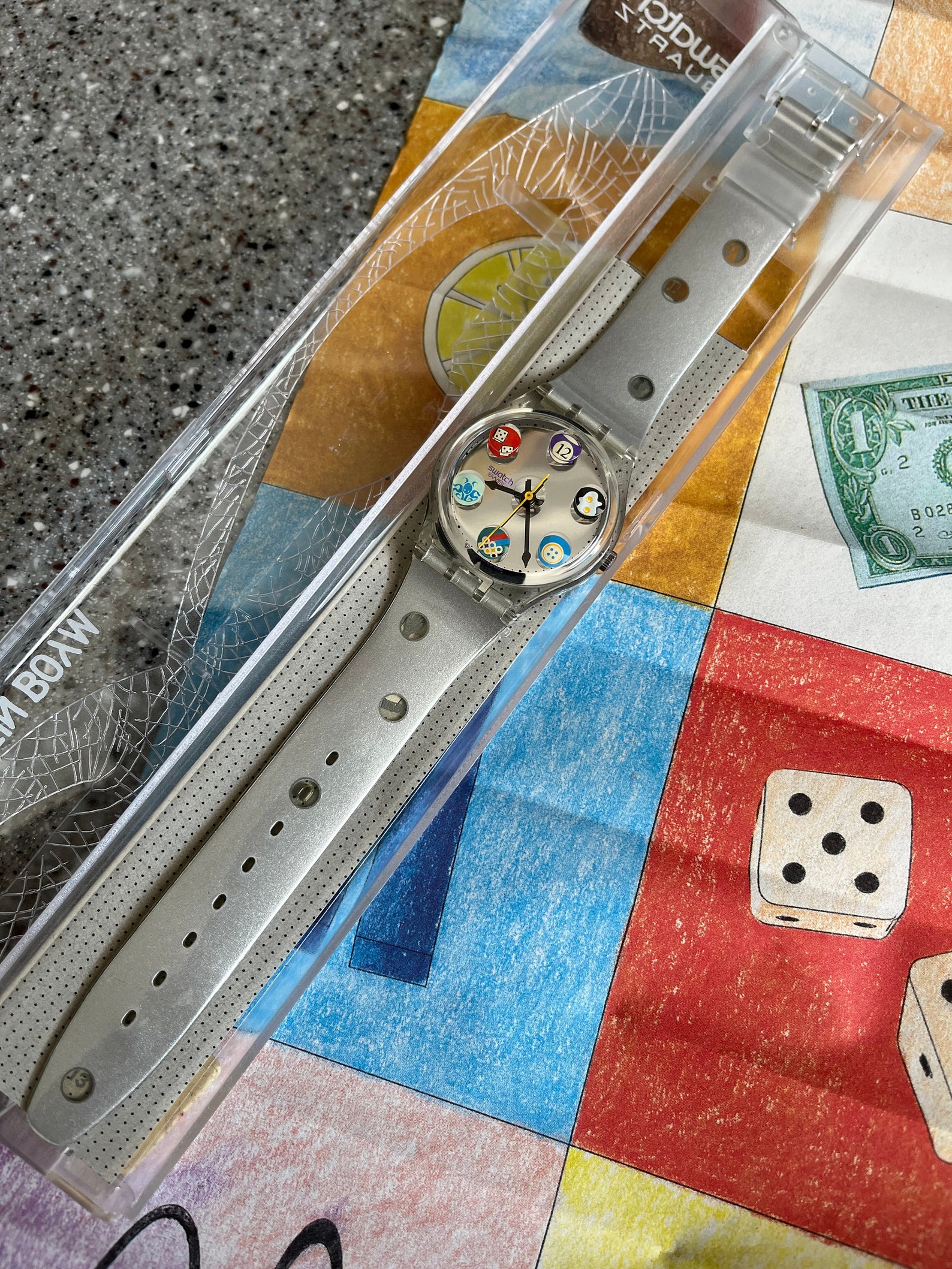 90s Vintage Swatch Artist Watch Never Worn in Original Box With Battery ...