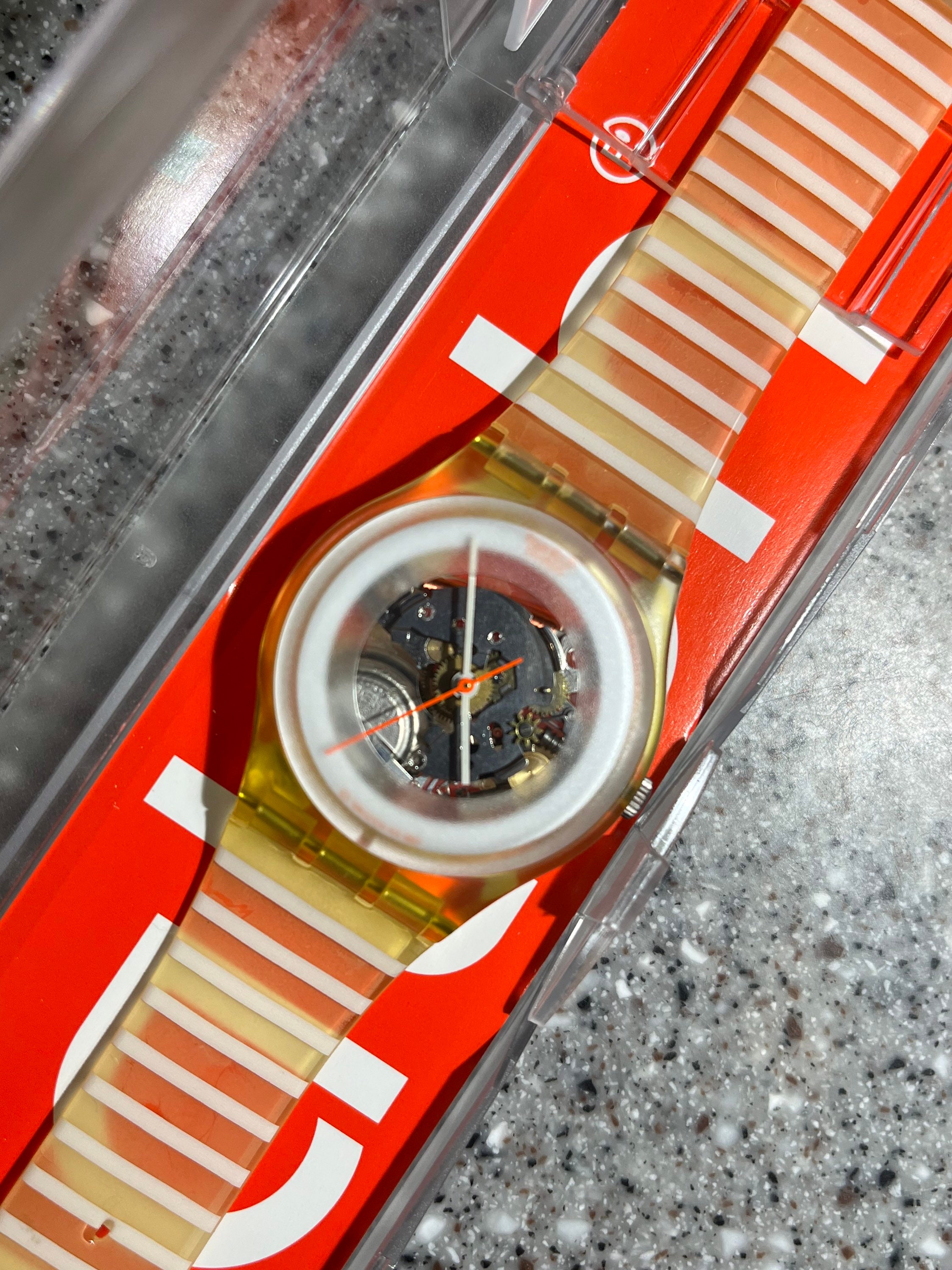 Skeleton Vintage Swatch Watch Jelly Swiss Quartz RARE 1987 | Etsy