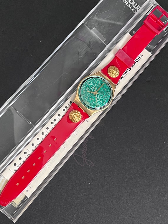NEW vintage Swatch watch X-mas POMPADOUR GX106 never … - Gem