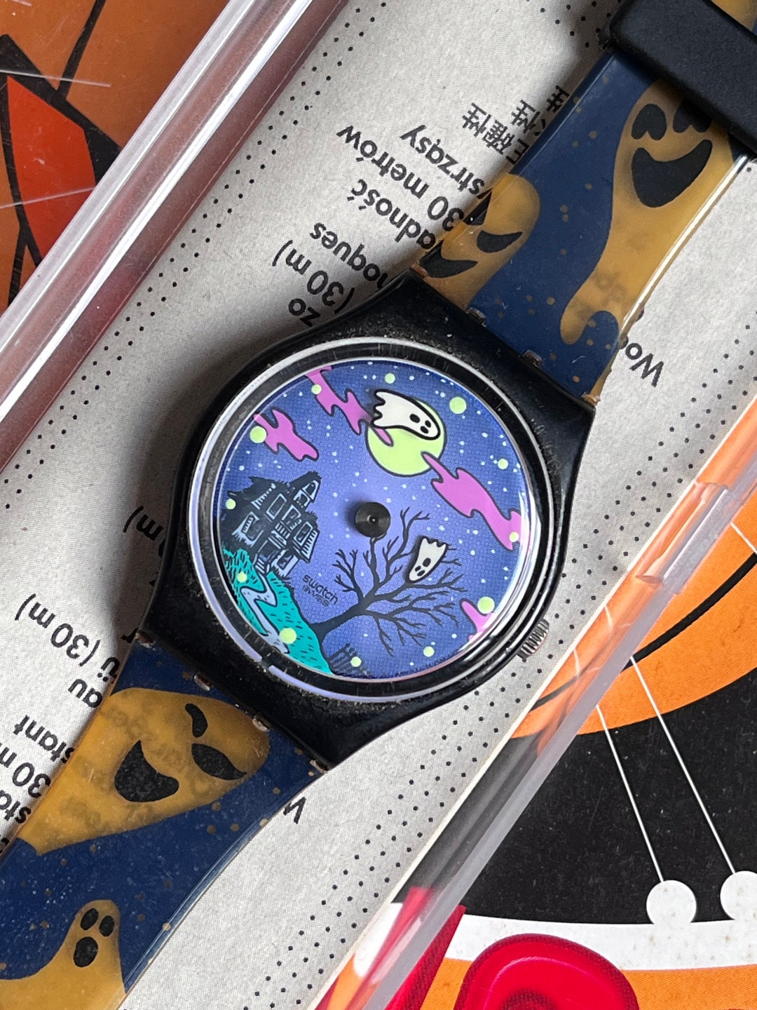 SWATCH Watch Vintage 34mm Swiss GB192 GEISTERSTUND Combined With ...